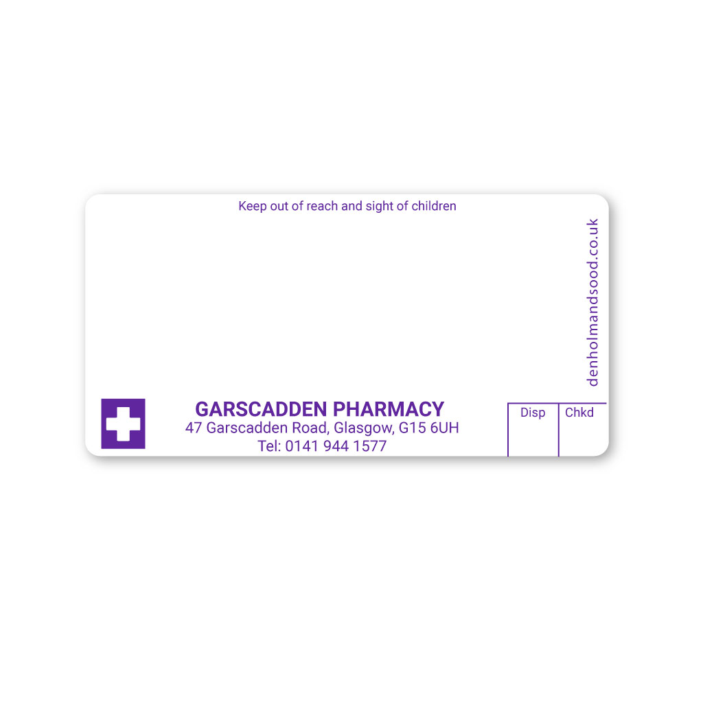 Garscadden Pharmacy Labels | EMT Healthcare